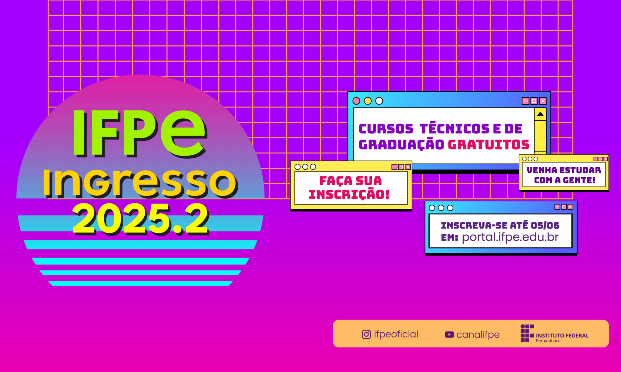 IFPE abre inscrições para Processo de Ingresso 2025.2 – Campus Recife